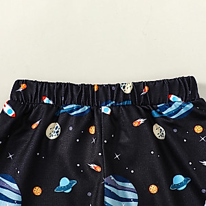 Baby Boy 1st Birthday Outfit Infant Boy First Birthday Clothes Boy Astronauts Cake Smash Bodysuit (White,12-18 Months)