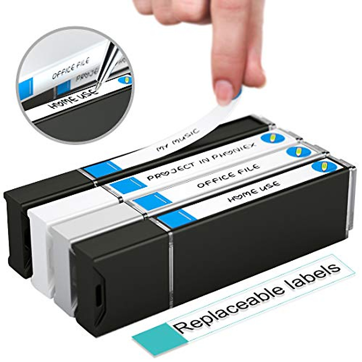 MEINAMI 32GB USB2.0 USB Flash Drive with Writable Label USB Thumb Drive with Sticker Memory Stick with Tag,3 Pack