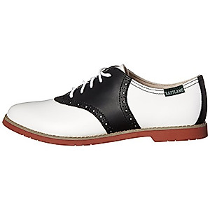 Eastland Women's Sadie Oxford, Black/White, 11 Medium US