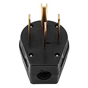 NEMA 14-50P 50A 125/250V Straight Blade Four Pin US Plug Four Holes Plug for Generator Dryer RV
