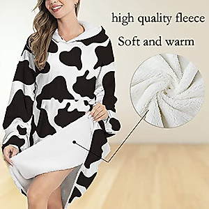 Darrenvan Wearable Blanket Hoodie Adults Kids Original Printing Winter Sweatshirt Oversized Cozy Flannel Warm Sherpa Hooded Idea