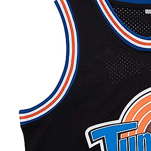 CNALLAR Youth Basketball Jersey Taz Space Movie Jersey Kids Sport Shirts White/Black (Black, Youth Medium)