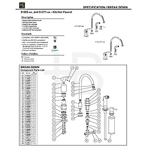 Huntington Brass K2780001-Z Single Control Faucet, 360 Degree Swing Angle, High Arc Gooseneck Spout, Matching Finish Side Sprayer Kitchen, Chrome