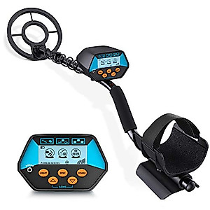 Metal Detector Tilswall Professional for Kids, High Accuracy Adjustable, 8.5 Inch Search Coil Waterproof with LCD Display, All Metal & Disc Mode Easy to Use