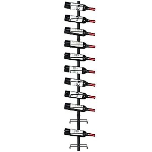 Wall Wine Rack for 12 Wine Bottles, Detachable Wine Storage Organizer, Wall Mount Wine Bottle Display Holder Towel Rack Used As One or Four, for Kitchen, Pantry, Dining Room, Bar, Wine Cellar