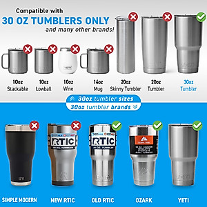 30 OZ - 3 Replacement Lids for Yeti Tumblers like Yeti Lids - 3.7 Inch Diameter - Spill Proof Lids for Yeti Tumblers - Tumbler Lid for Yeti Tumbler 30 oz, Tumbler Lids 30 oz Replacement Lid, Fit Yeti