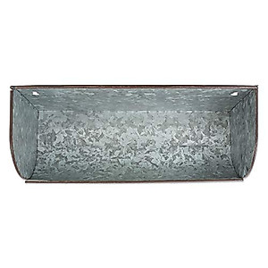 DII Galvanized Metal Decor, Rustic Farmhouse, Mounted Wall Shelves, Silver, 2 Piece