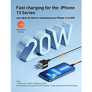 Evatronic 2-Pack 20W USB C Charger Wall Charging Adapter PD3.0 Compact Fast Charger for iPhone 13/13 Mini/13 Pro Max/14/14 Pro Max, iPad Pro, Galaxy, Pixel