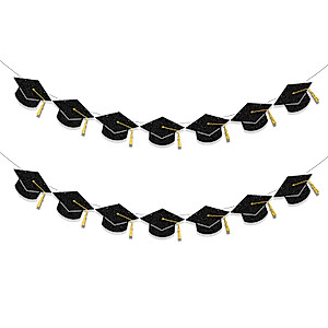 Tinbax Graduation Decorations Class of 2023 Party Supplies - Graduation Banner(Pre-Strung)