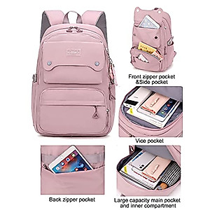 JiaYou Teen Girls Casual Backpack High Middle School Daypack Women Daily Travel Laptop Bag(1# Blue,35 Liters)