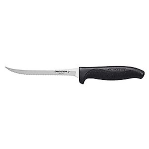 Dexter Russell 5-1/2" Scalloped Utility Knife, Black