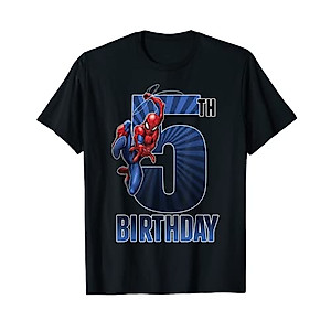 Marvel Spider-Man Swinging 5th Birthday Graphic T-Shirt