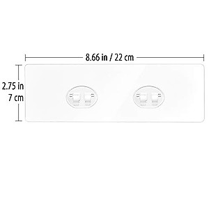 Orimade 4 Pack Transparent Adhesive Strip for Stainless Steel Corner Shower Caddies 8.66 x 2.75 inches (22 x 7 CM)