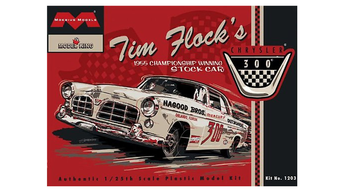 Moebius 1/25 Tim Flock Chrysler C300 Stock Car Model Kit