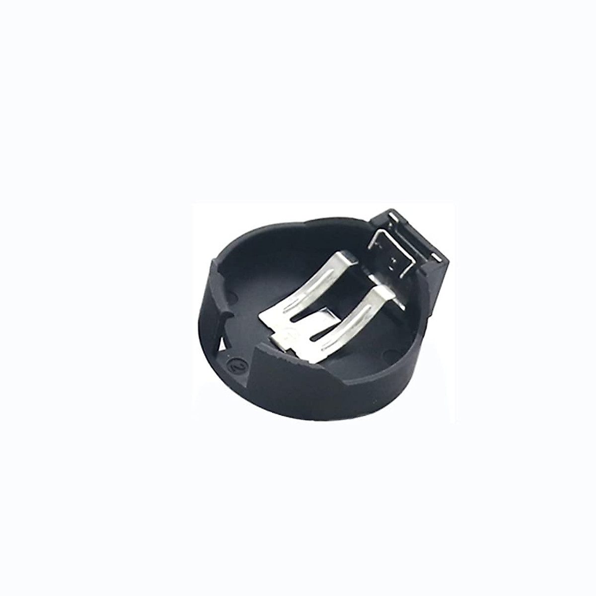 rgzhihuifz 10 Pcs CR/LIR2450 Horizontal Coin Button Battery Holder Black Container Case