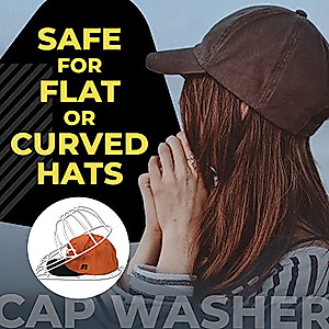 BallcapBuddy - Original and Patented Hat Cleaner, Hat Washer for Washing Machine or Dishwasher, Cap Washer Frame for Flat & Curved Hats, 2 Pack, White, Made in USA
