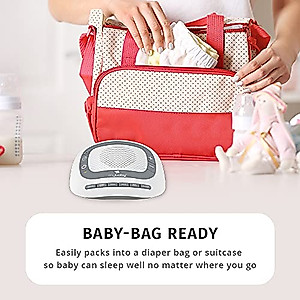 MyBaby SoundSpa White Noise Machine for Babies | 6 Soothing Lullabies for Newborns, Sound Therapy for Travel, Relaxing, Kids, Newborns, Baby Songs, Adjustable Volume, Auto-off Timer, By HoMedics