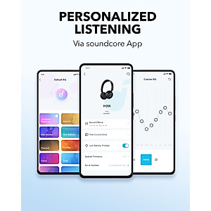 Soundcore H30i Wireless On-Ear Headphones, Foldable Design, Pure Bass, 70H Playtime, Bluetooth 5.3, Lightweight and Comfortable, App Connectivity, Multipoint Connection (Black) (Renewed)