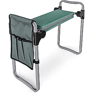 Gardening Seat Garden Kneeler and Seat Workbench Gardening Workseats Foldable Garden Seat Bench with Soft EVA Kneeling Pad for Gardening Tool Bag 2 in1 PRESS FOLDING Waterproof Gardening Gifts 330lbs