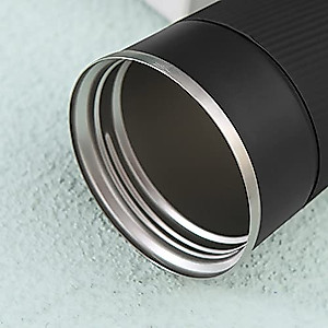 380ml/13 oz Travel Mug Tumbler Coffee Cup Vacuum Insulation with Lid Leakproof Stainless Steel Non-Slip Protective Cover Reusable for Hot&Cold Coffee Water Tea Drinks (13 oz, Black)