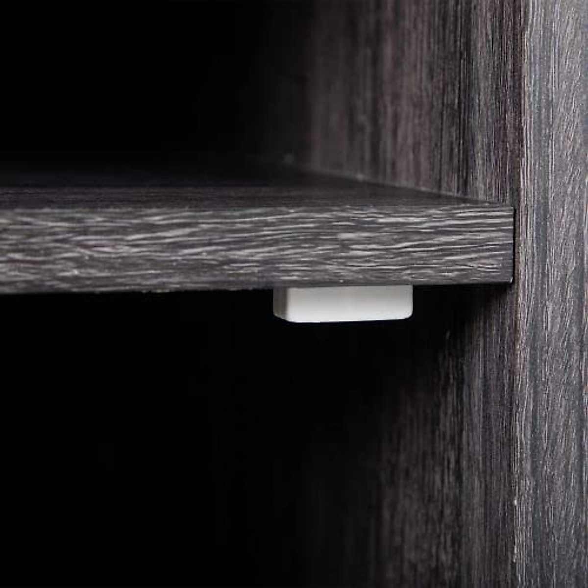 Nightstand with one-Door Storage Cabinet and Open Shelf