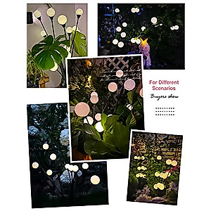 waitmin Firefly Lights Solar Outdoor - Solar Garden Lights, Solar Swaying Light, Decorative Solar Lights Yard Patio Pathway Decoration, Warm White (2 Pack)