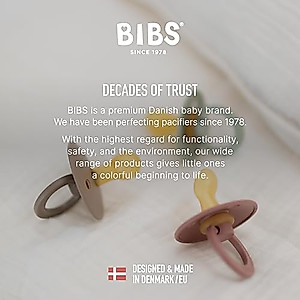 BIBS Pacifiers Colour Collection | Natural Rubber Baby Pacifier | Set of 2 BPA-Free Soothers | Made in Denmark | 6+ Months (Pack of 2) | Cloud