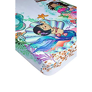 Baby Titi - Fitted Crib Sheet, Mermaids Under The Sea, Soft Microfiber, Crib Sheets for Girls, African American, Asian, Latina Mattress Sheets for Crib and Toddler Beds (Mermaid)…