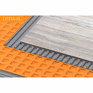 Schluter Ditra Uncoupling and Waterproofing Membrane for Ceramic and Stone Tile Installations - Interior Use, Polyethylene, 3.5mm Thickness - DITRA30M