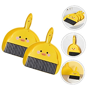 Ipetboom 8 Sets Mini Broom Set Desktop Cleaning Broom Small Dustpan Practical Cleaning Broom Pet Cleaning Brush Mini Garbage Container Mini Desktop Broom Tabletop Dust Pan Desk Dust Pan