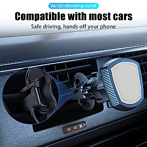 zipelo Car Phone Holder Mount, Magnetic Cell Phone Cradle for Air Vent and Dashboard, Universal Hands Free Suction Cup and Vent Clip, Auto Accessories for All iPhone, Samsung and More (Gray)