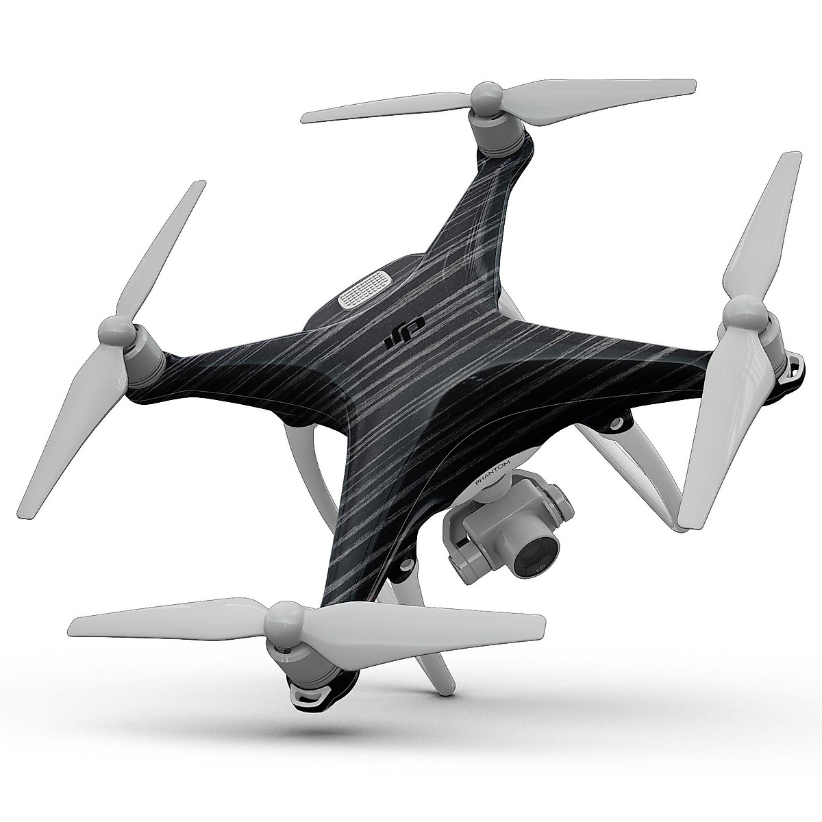 Design Skinz Design Skinz Black Wood Texture Full-Body Wrap Decal Skin-Kit Compatible with The Drone DJI Phantom 4 Pro