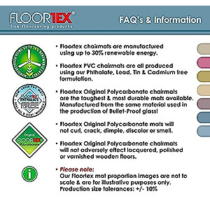 FloorTex 1115020023ER Floor Protection Chairmat, XXL, 60-Inch x79-Inch, Clear