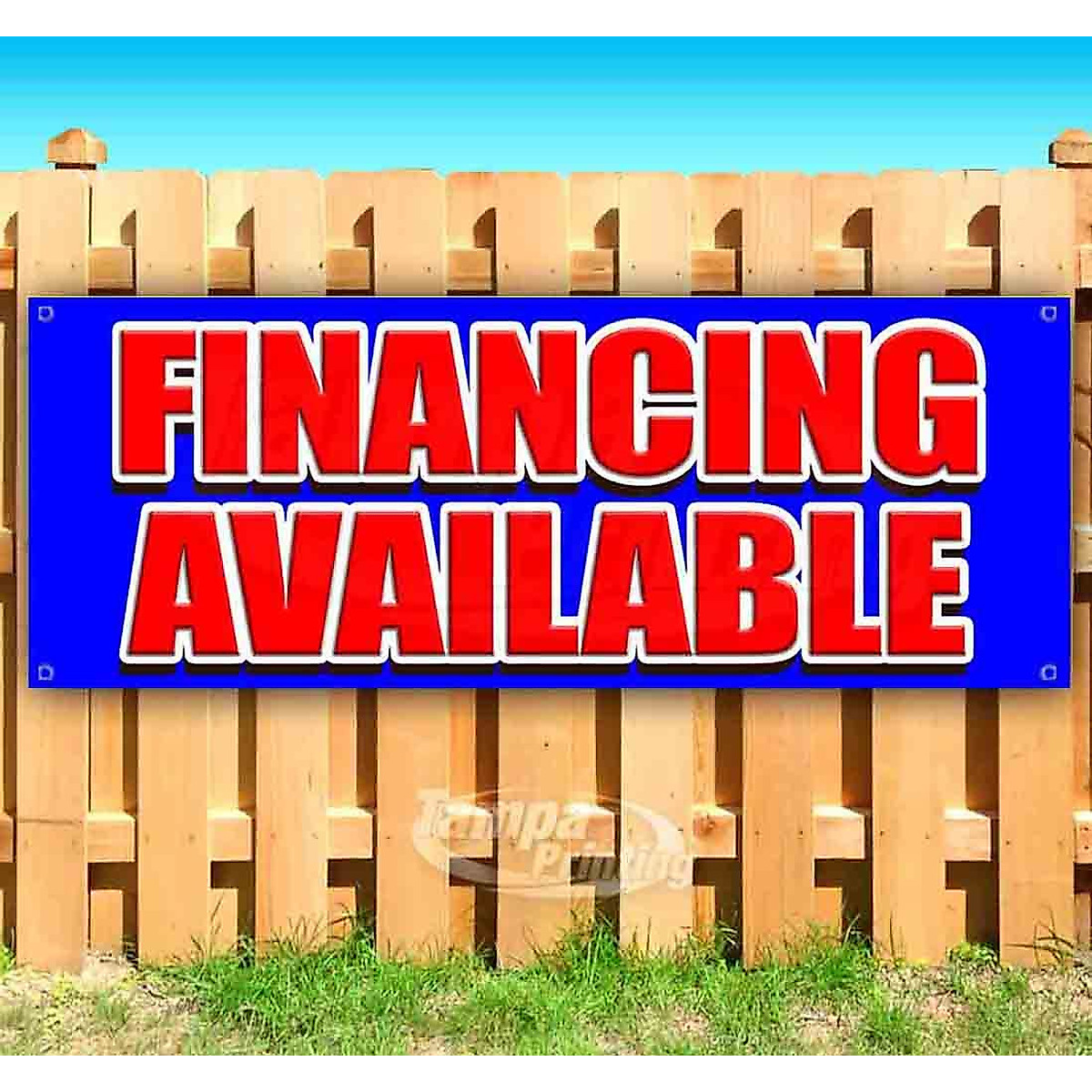 Financing Available Banner 13 oz | Non-Fabric | Heavy-Duty Vinyl Single-Sided with Metal Grommets