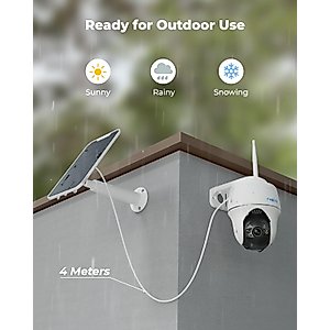 REOLINK 5MP Wireless Security Camera Outdoor with Person/Vehicle Detection, 360° Pan-Tilt View Solar/Battery Operated CCTV Camera, 128GB Storage, Time Lapse, 2-Way Audio, Smart Detection, Argus PT-5MP