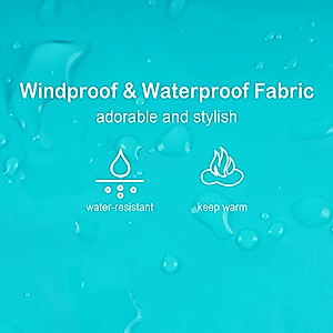 FUAMEY Dog Winter Coat,Puppy Puffer Jacket Warm Padded Pet Snow Vest Cute Windproof Dog Clothes Doggy Warm Waterproof Outdoor Lightweight Small Dog Hoodie,Chihuahua Poodles Yorkshire Pet Apparel