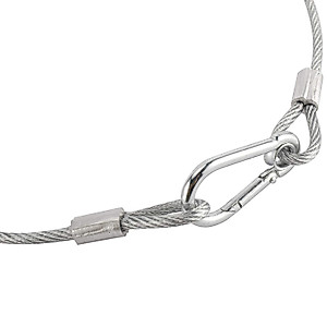 Stage Light Safety Cables, 25.5" Stainless Steel Safety Security Cable for Party Lights DJ Light Stage Lighting, Load 110lb, Pack of 20