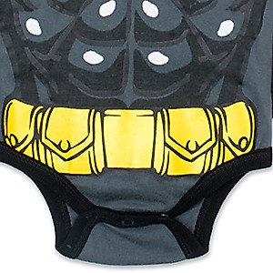 WARNER BROS. Batman Newborn/Infant Baby Boys' Bodysuit with Cape Grey (18 Months)