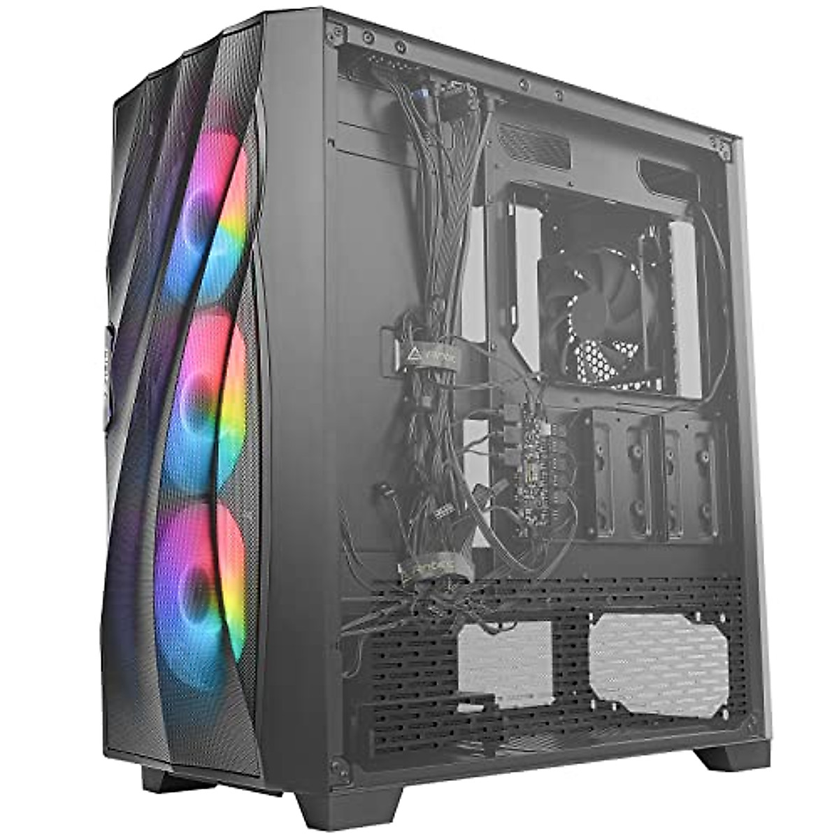 Antec DF700, Mid Tower Computer Case, ATX Gaming Case, USB3.0 x 2, 360 mm Radiator Support, 3 x 120 mm ARGB, 1 x 120 mm Reverse & 1 x 120 mm Fans Included