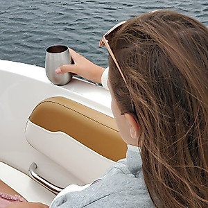 Intuition Trading Company Stainless Steel Wine Glasses Set of 4, Large Stemless 18 oz Premium 18/8 Grade Stainless Steel Red & White Wine Tumblers, Unbreakable, for Home and Outdoors