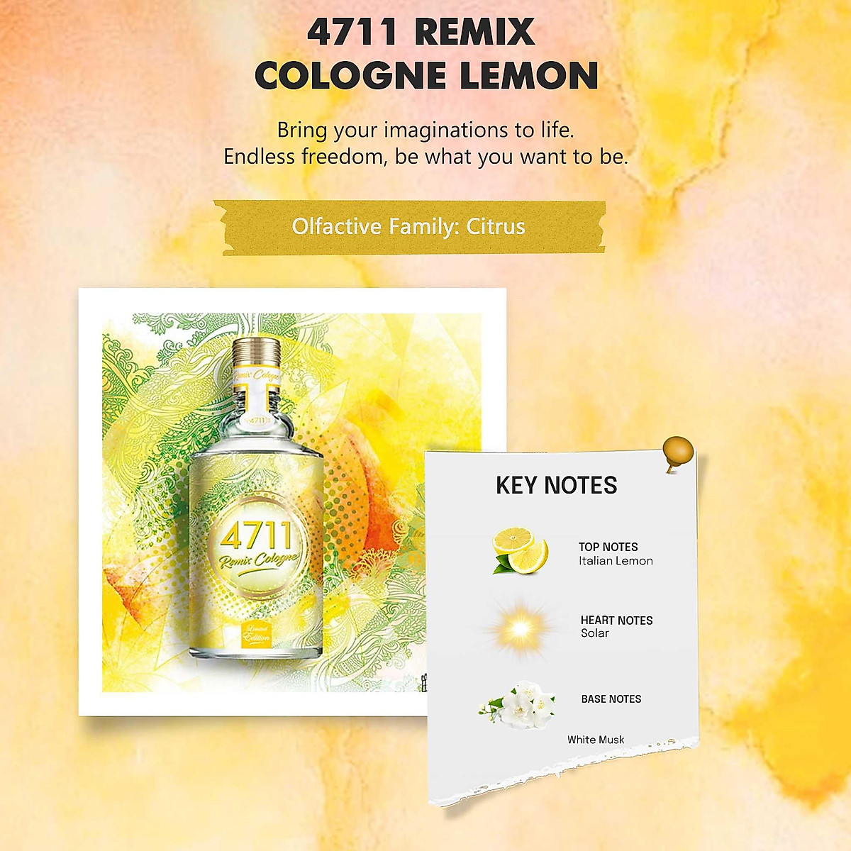 4711 Acqua Colonia Lemon and Ginger Eau de Cologne Spray, 5.7 Ounce