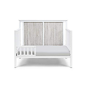 Suite Bebe Connelly 4 in 1 Convertible Crib in White with Rockport Gray Wood