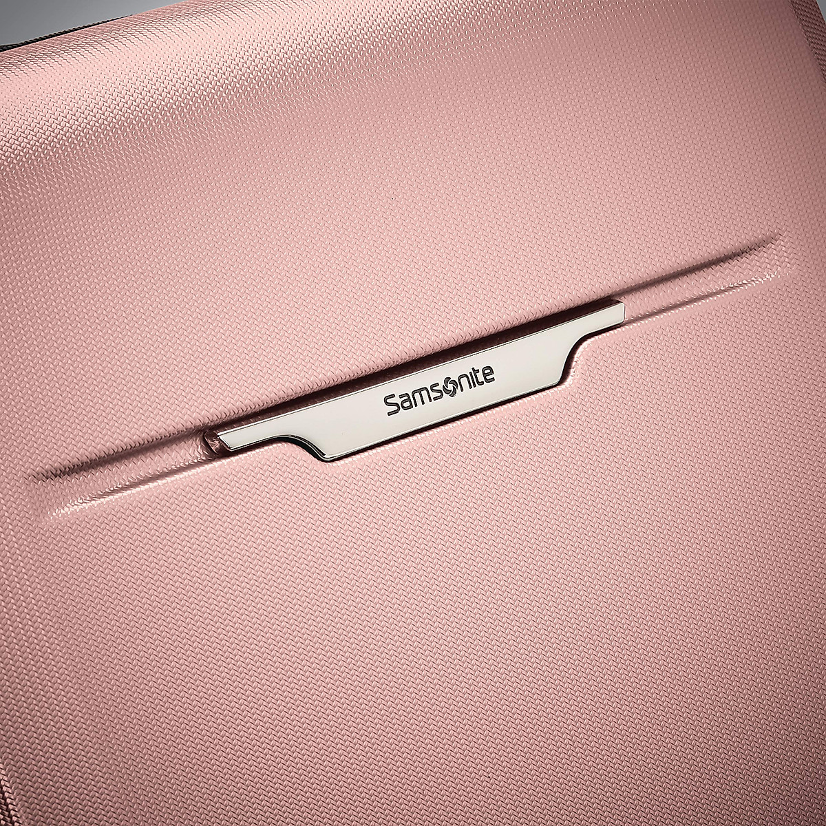 Samsonite Winfield 3 DLX Hardside Expandable Luggage with Spinners, Checked-Medium 25-Inch, Rose