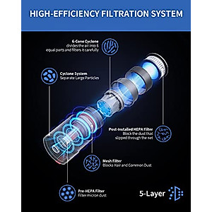 Redkey Cordless Vacuum Cleaner, 30Kpa Stick Vacuum, 350W Brushless Motor, Max 60mins Runtime, 8 in 1 Vacuum Cleaners with 2600mAh Detachable Battery, LED Display P9 for Pet Hair Carpet Hard Floor