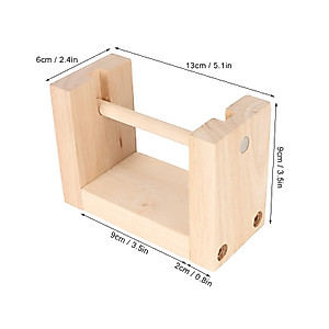 Shipenophy Crochet Yarn Holder, Solidwood Yarn Ball Holder Sturdy Durable Rotatable 5.1in Long Smoothing for Knitting