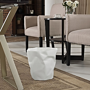 Modway Lava Trash Bin in White