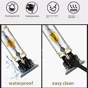 You future Professional Cordless Hair Trimmer,T-Blade Hair Clippers for Men,Zero Gapped Trimmers Line Up Detailer Trimmer Edgers T10 0