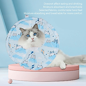 Dog Cone, Cat Cone Dog Cone Collar Cloth Breathable Protective Cat Neck Cone Pet Recovery Elizabethan E Collar Soft Neck Cone to Stop Licking for Cats Kittens and Puppies (S)