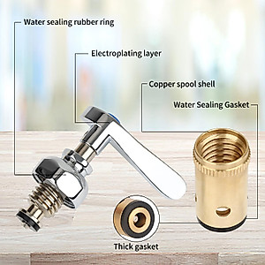 KWODE Replacement Brass Hydraulic Control Spindle Assembly Cartridge Faucet Valve for Bathroom Kitchen Wall Mount Commercial Faucet (1 Pair Hot & Cold)