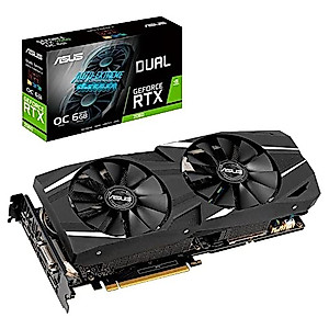 ASUS DUAL RTX 2060 Overclocked 6G VR Ready Gaming Graphics Card – Turing Architecture (DUAL RTX 2060-O6G)